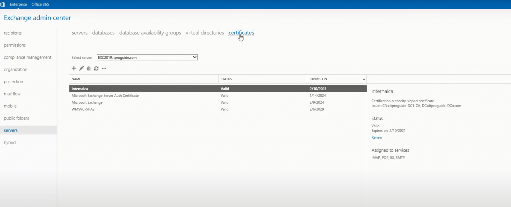Installing and Configuring an SSL Certificate in Microsoft Exchange ...