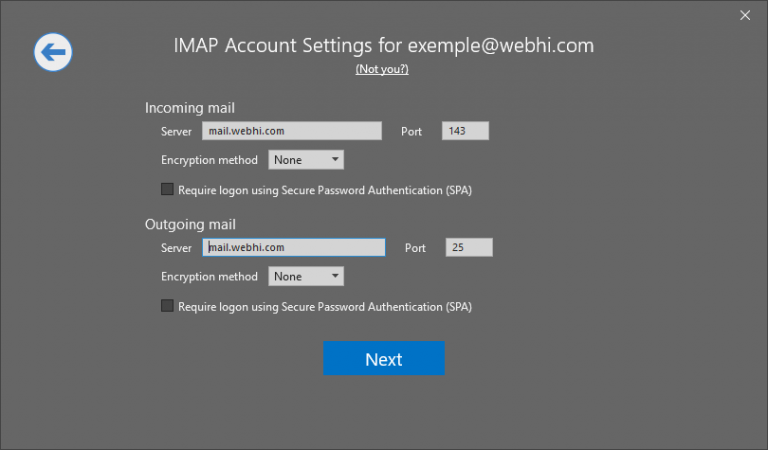 How to configure email manually in Outlook - Tutorial & Documentation