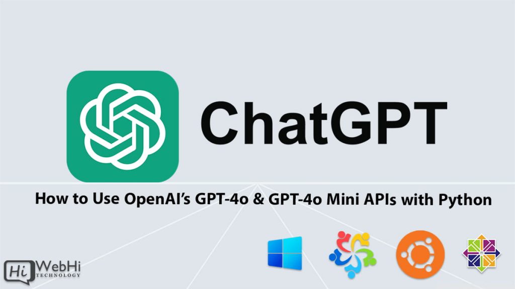 How to use OpenAI’s GPT-4o & GPT-4o Mini APIs with Python - Tutorial & Documentation