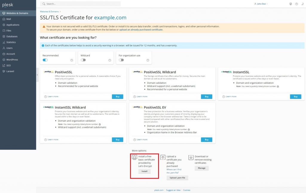 How to Setup SSL Certificate on Plesk Panel - Tutorial & Documentation